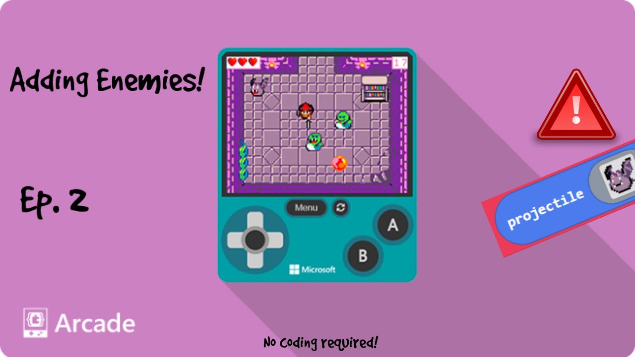Adding Enemies!-Microsoft MakeCode Arcade Ep. 2