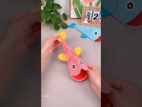 paper cone fish craft #diy