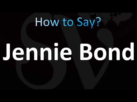 How to Pronounce Jennie Bond (CORRECTLY!)