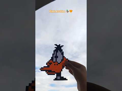 🦆Pixel Art Idea 🦆Daffy Duck #daffyduck #looneytunes #pixelart #asmrdrawing #art #drawing
