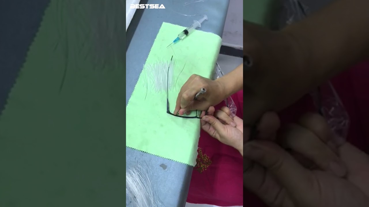 How to install nylon wire for half frame glasses?