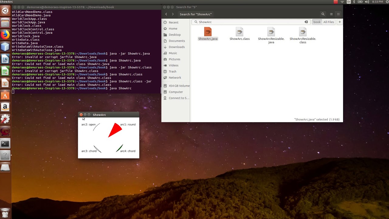 Compiling  java class files through the terminal