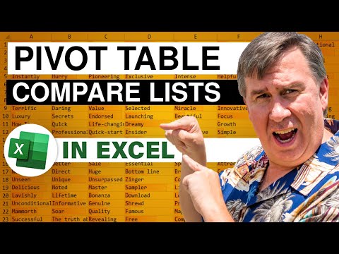 Excel - Master Excel: Compare Data from Two Different Worksheets Using a Pivot Table - Episode 927
