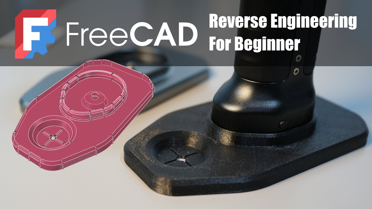 FreeCAD 1.1 for Beginners – Reverse Engineering a Base Plate Step by Step