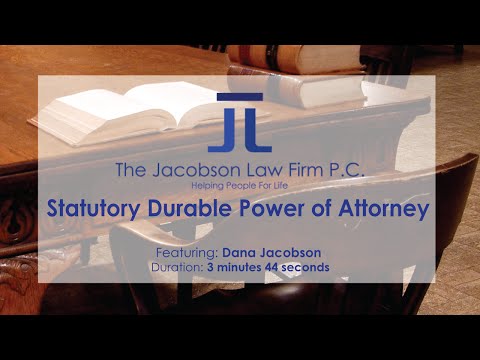 Statutory Durable Power of Attorney - The Jacobson Law Firm