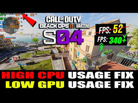 How To FIX High CPU Usage and Low GPU Usage in Warzone (Black Ops 6) (Low FPS) 2025 Guide