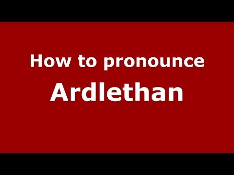 How to pronounce Ardlethan (Austalian/Austalia) - PronounceNames.com