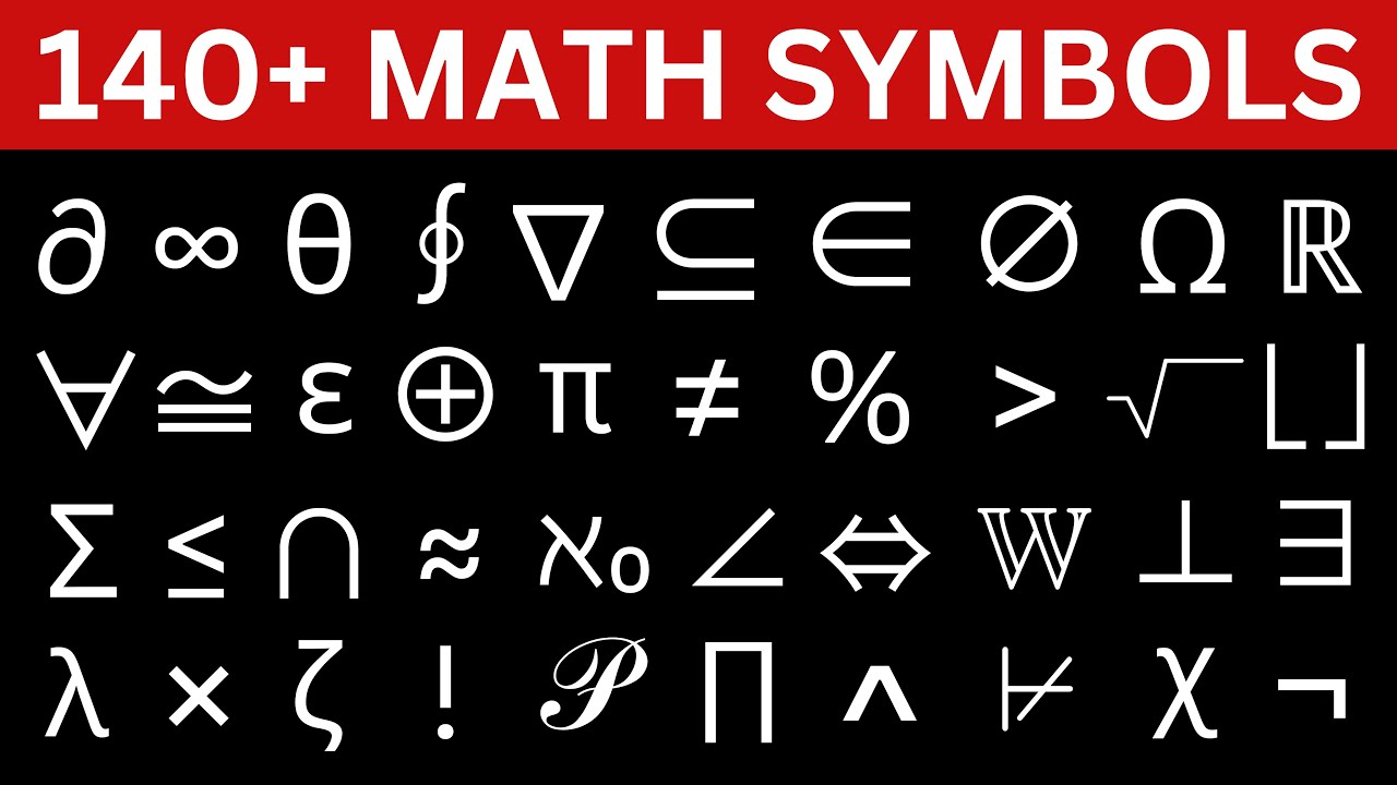 140+ Insane Math Symbols (With Examples)