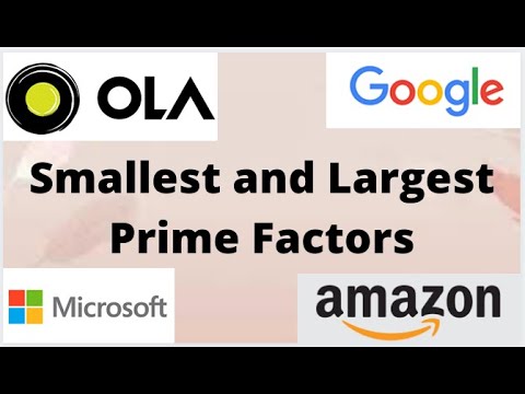 Smallest and Largest Prime Factor