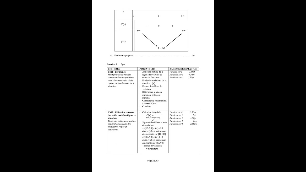 BAC BLANC 2025 MATH SERIE A1  DRENA KORHOGO COTE D'IVOIRE 1