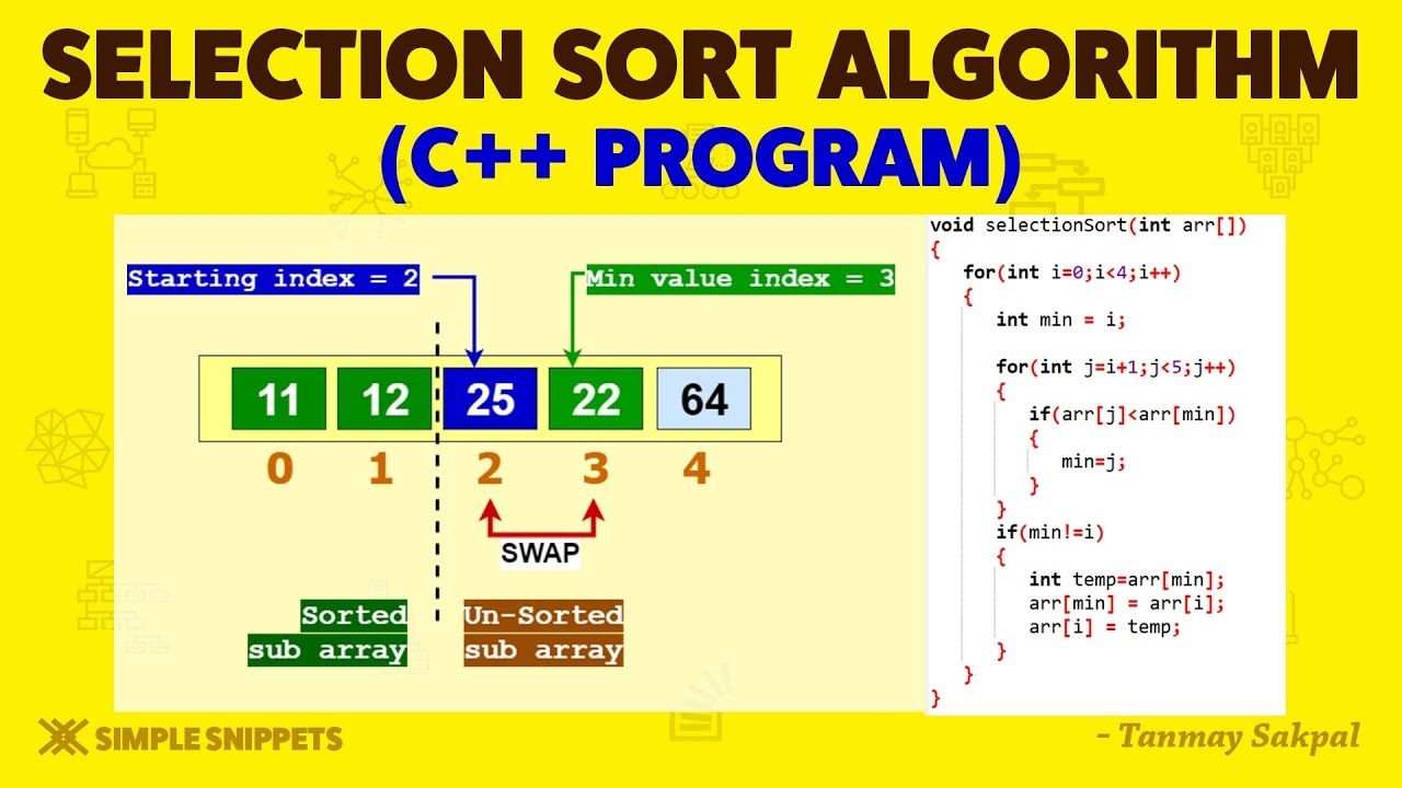 Selection Sort Algorithm C++ Code in Data Structures | Part -2 | DSA