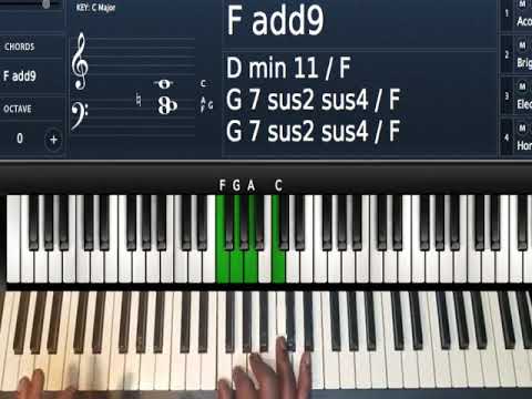 Chord Progression using Flat 7 and 4 Chord Tutorial