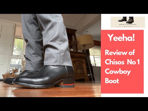 Review of the Chisos #1 Cowboy Boots in Magic Black dairy cowhide
