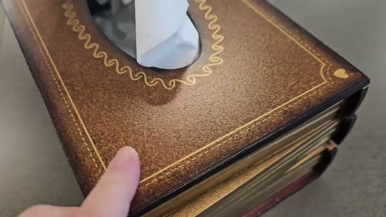 Crafted Classical Retro Wooden Antique Book Tissue Box Cover Rectangular Tissue Holder Review