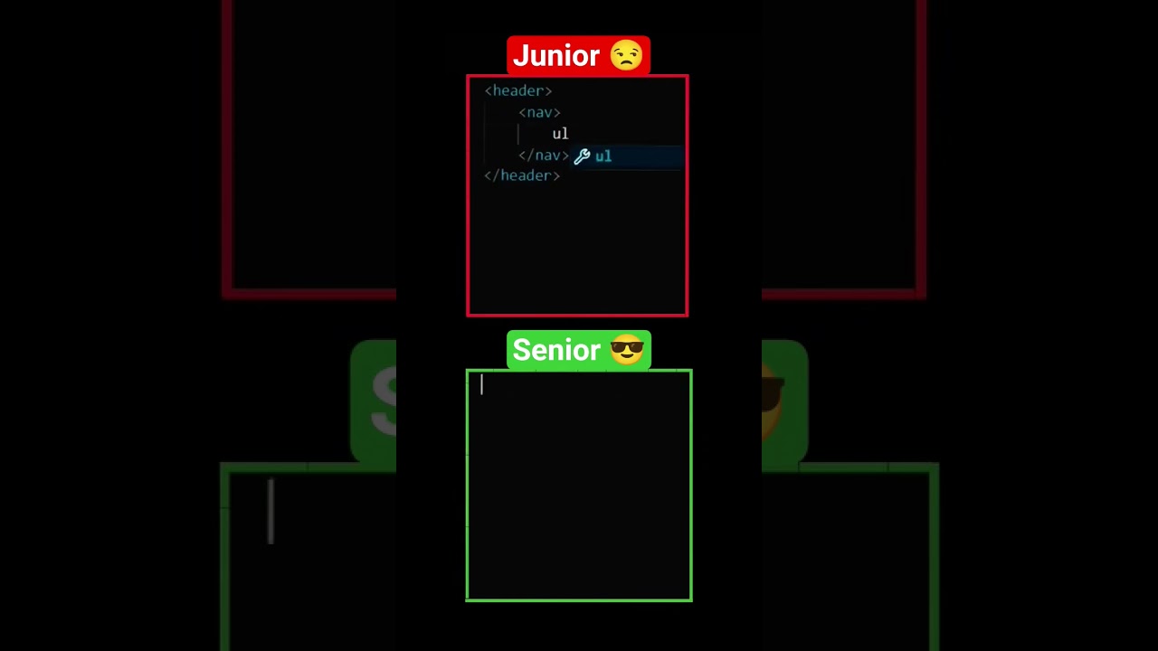 Junior Vs Senior Developer #programming #html #javascript #webdevelopment #html5 #webdesign  #css3