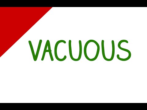 Learn English Words - Vacuous (Vocabulary Video)