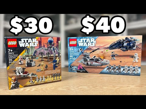 LEGO Star Wars CLONE TROOPERS & BATTLE DROID vs REBEL & STORMTROOPER Battle Pack Comparison!