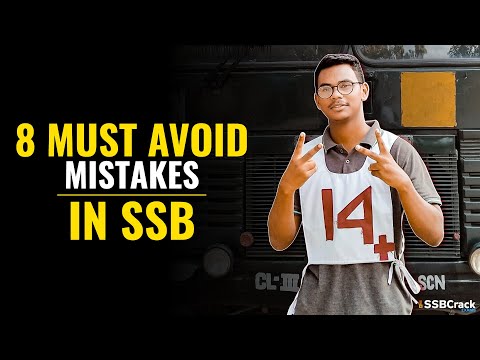 8 Must Avoid Mistakes In SSB Interview Video Lecture - Preparation Tips for SSB Interview - CDS