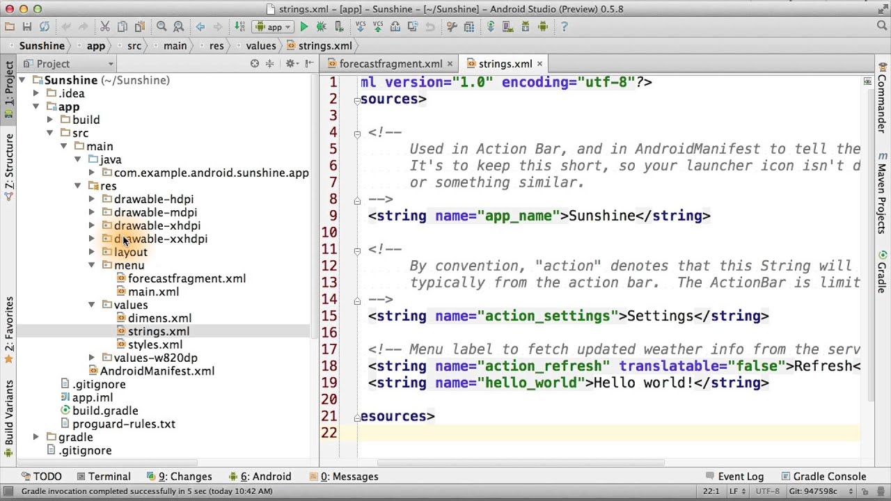 Refresh Button - Developing Android Apps