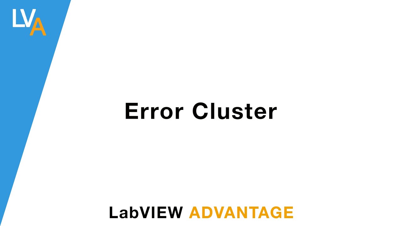 How to use Error Cluster - LabVIEW