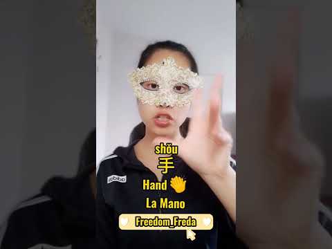 Study Chinese English Spanish (Hand/La mano) #chinese #english #spanish#studychinese #language#study