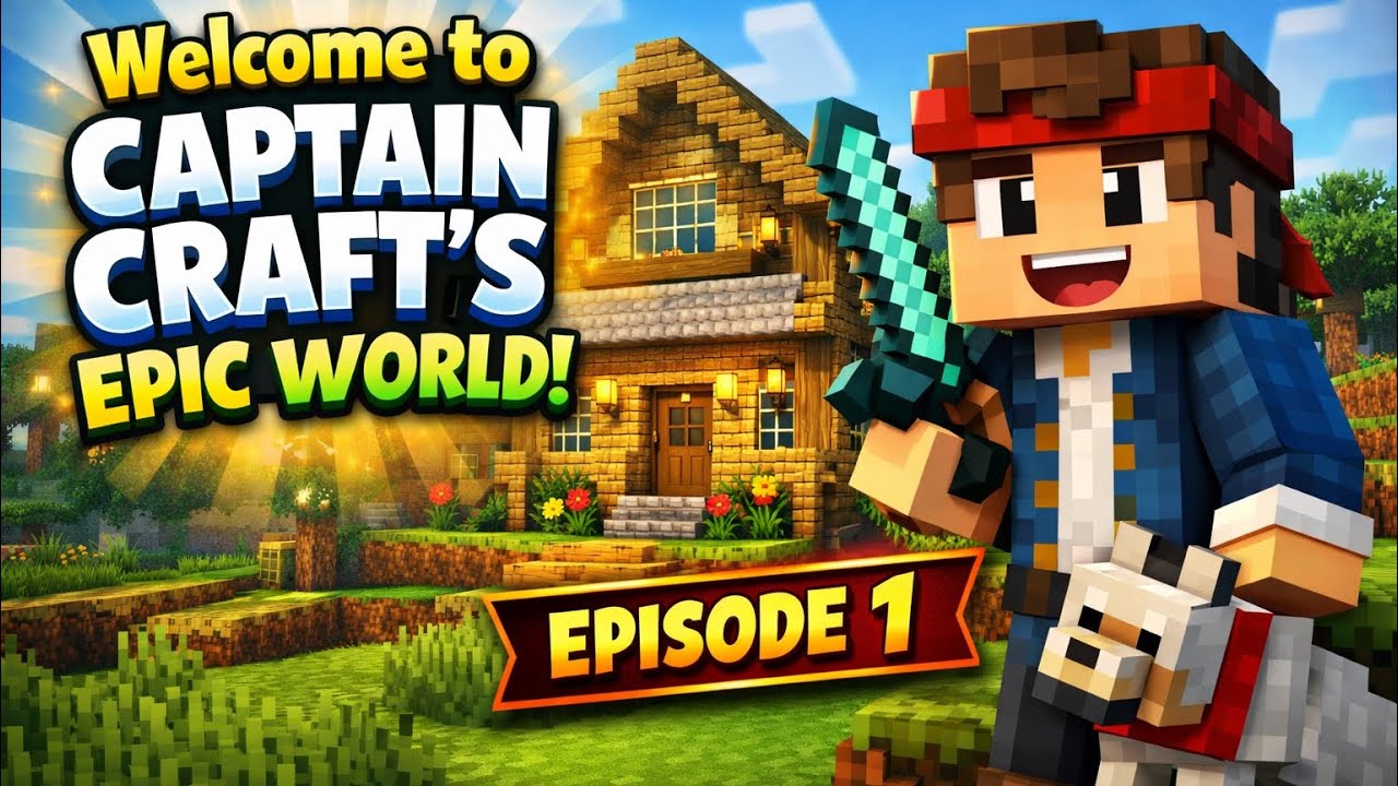 Starting Captain Craft’s Epic World! House Tour | Episode 1
