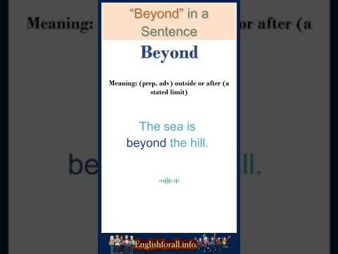 Beyond meaning | Beyond in a Sentence | Most common words in English #shorts