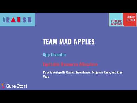 MIT FutureMakers Create-a-thon, Summer 2021- Team Mad APPles