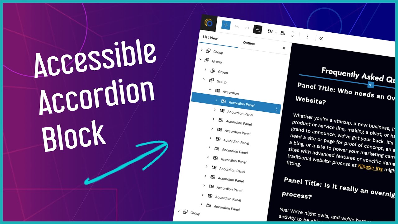 Creating an Accessible Accordion Block