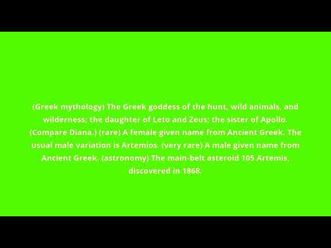 what is the meaning of Artemis