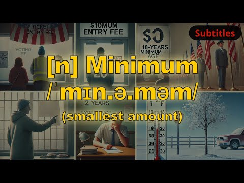 [n] Minimum meaning (smallest amount) with 5 examples