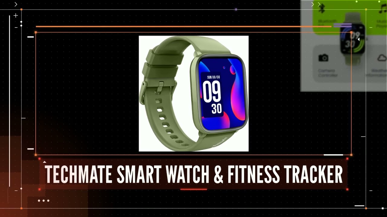 TECHMATE™ U2 Smart Watch, 1.85-2.01” Screen, IP67 Water Proof, Sleep Tracker, 100+ Modes #Smartwatch