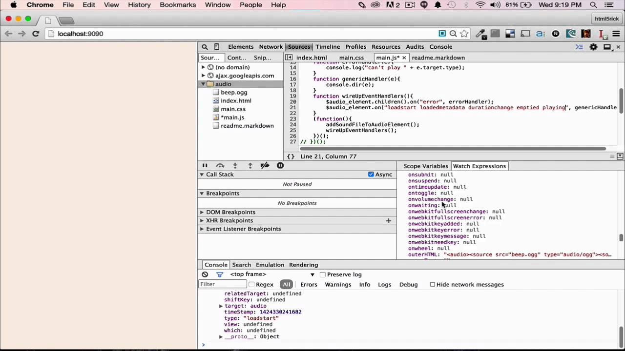 Intro to the HTML5 Audio Element