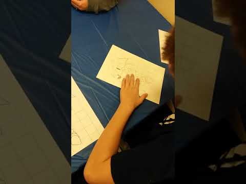 Homeschool Art- Sonic the Hedgehog Grid Drawing