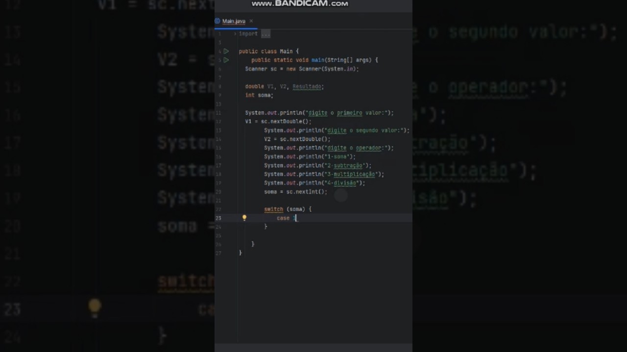 programando uma calculadora em Java