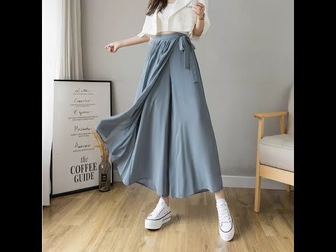 Trousers Plus Size High Waist Pants Hakama Casual Wide Leg Pantalones