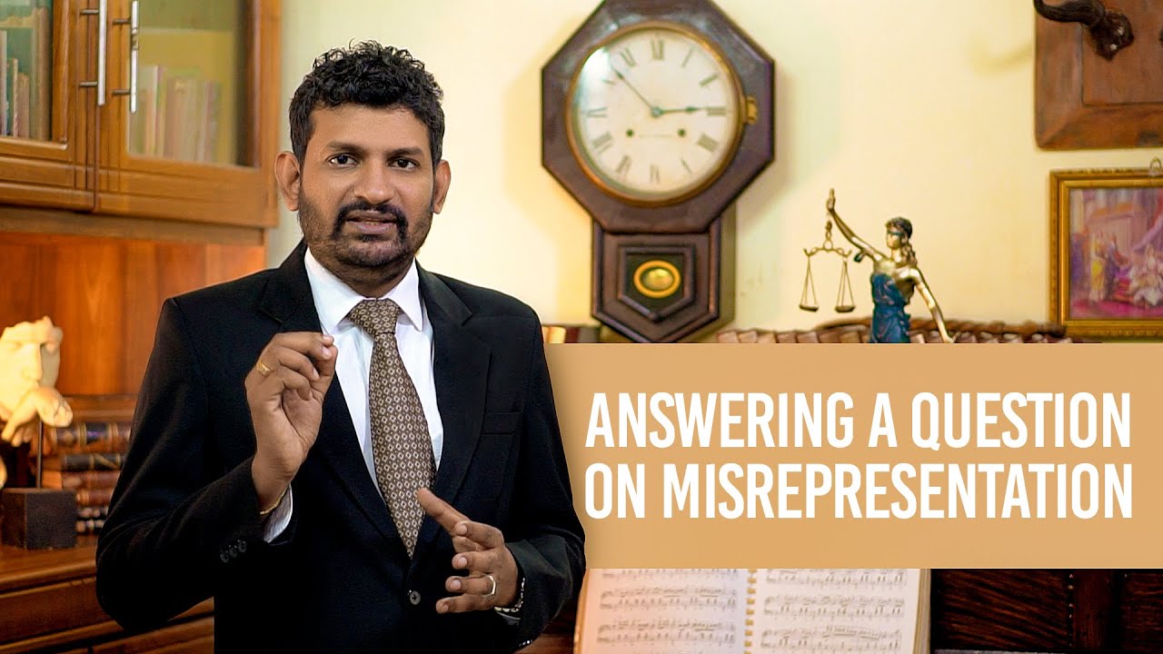 Answering a question on Misrepresentation