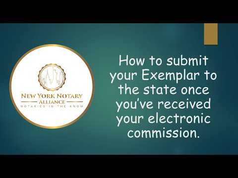 How to submit your exemplar in New York