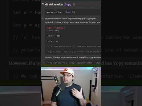 Rust's Copy vs the Clone trait #shorts