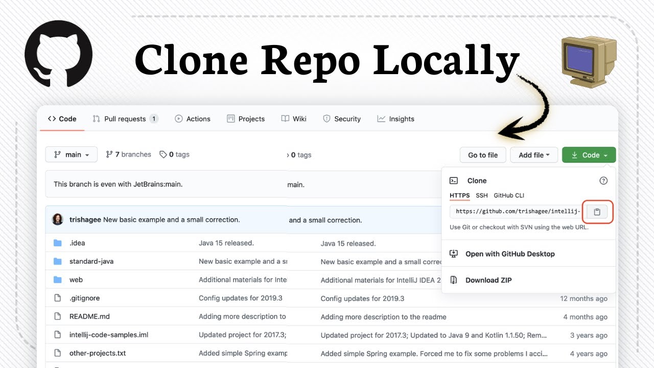 How to clone a project from GitHub to local machine