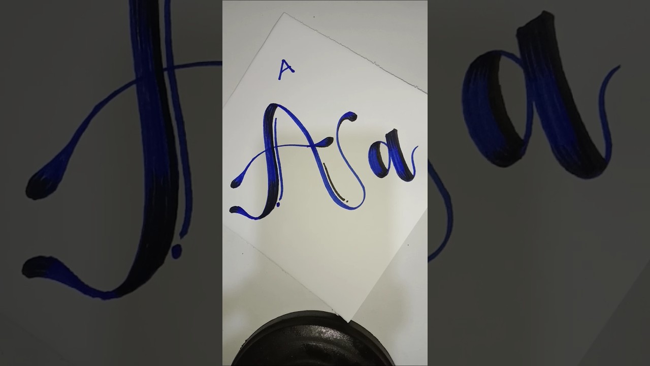 Membuat Huruf A Hand Lettering Dengan Spidol🌻✨ #calligraphy #lettering #art #A #font #handlettering