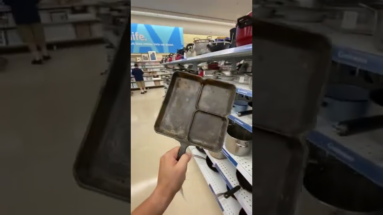 Expensive Cast Iron Pan at the Thrift Shop 🤯 #castironcooking #thrifting