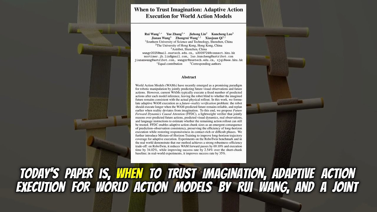 When to Trust Imagination: Adaptive Action Execution for World Action Models (May 2026)