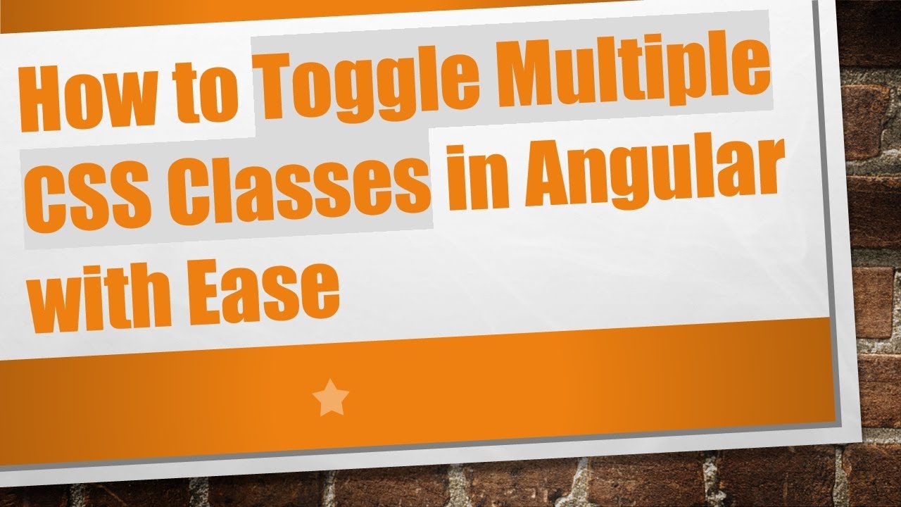 How to Toggle Multiple CSS Classes in Angular with Ease