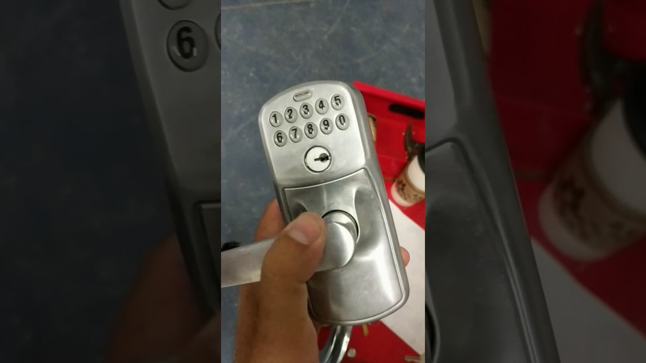 How to program new user codes on a residential Schlage push button lock.