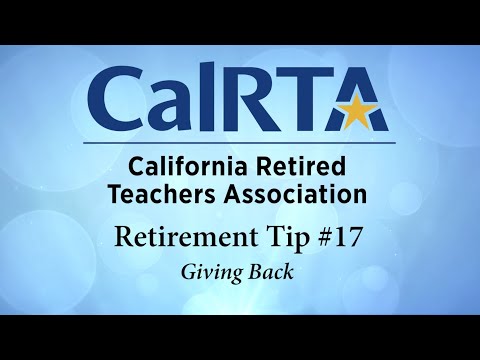 Retirement Tip #17 Giving Back