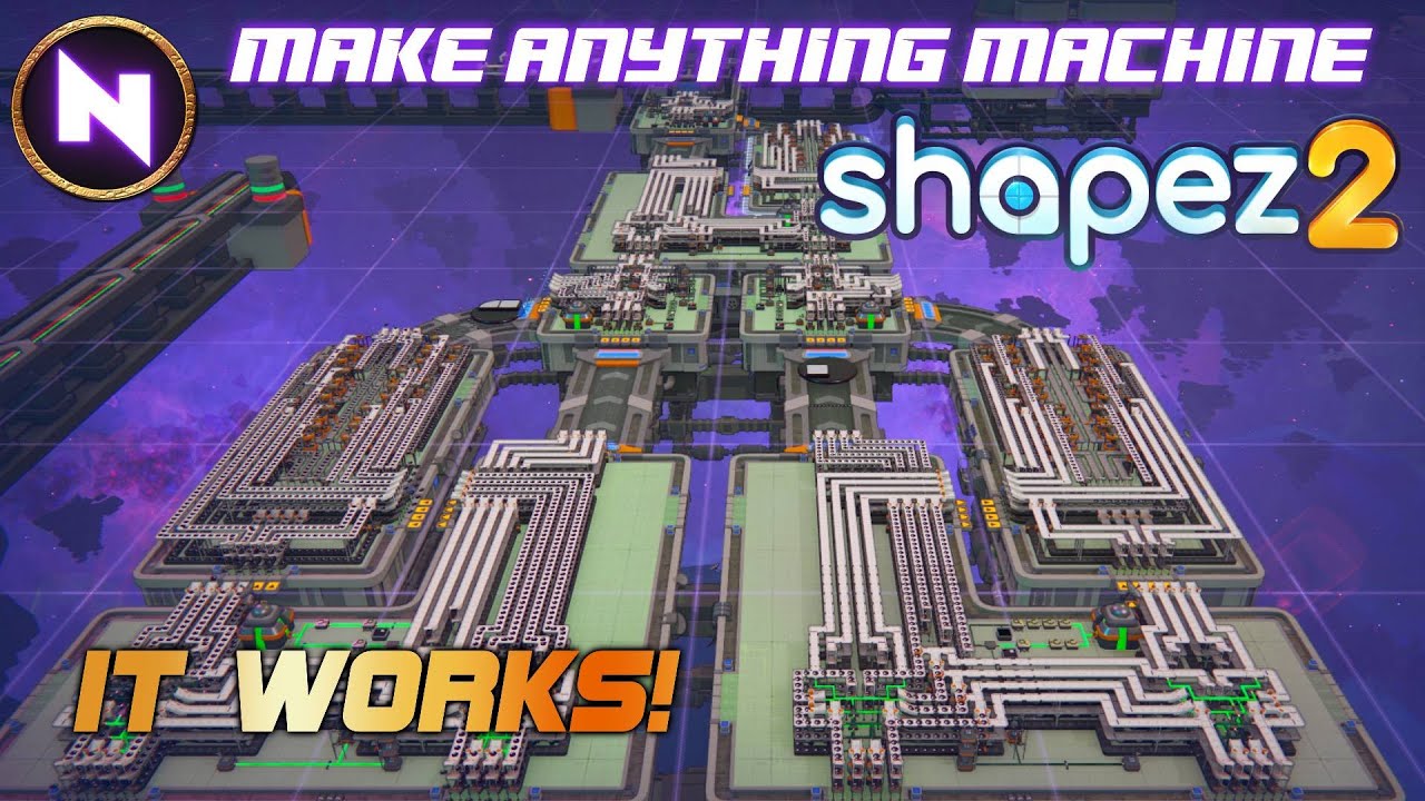 Simple MAKE ANYTHING MACHINE [MAM] Working! Merging & Deleting | 02 | Shapez 2 | Tutorial