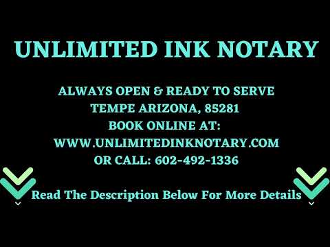 Notary Public Tempe Arizona 85281 - Open Late & After Hours | Mobile Notary Services AZ.