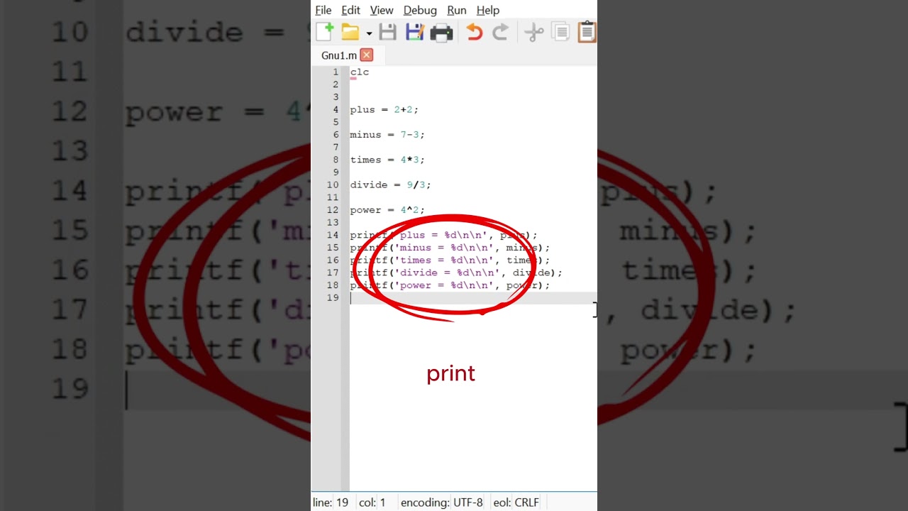 Write in GNU Octave / MATLAB