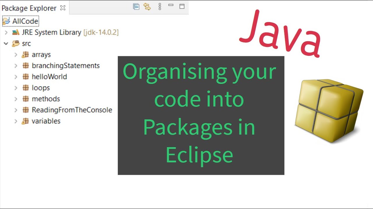 Java - Organising your code in Eclipse using Packages